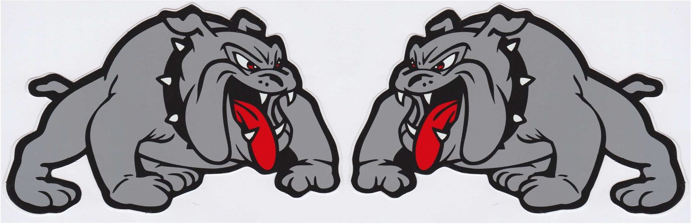 Bulldog sticker set