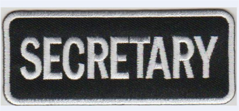 Secretary stoffen opstrijk patch