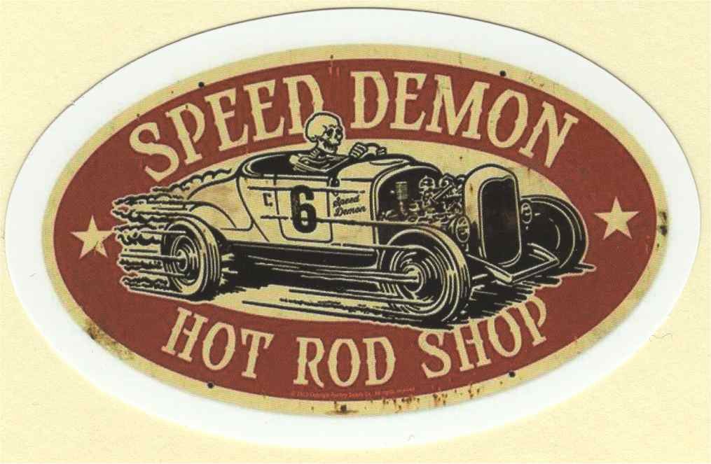 Autocollant Speed Demon Hot Rod Shop