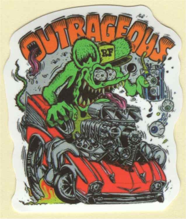 Rat Fink outrageous sticker