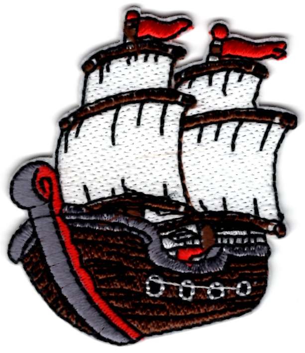 Schip stoffen opstrijk patch