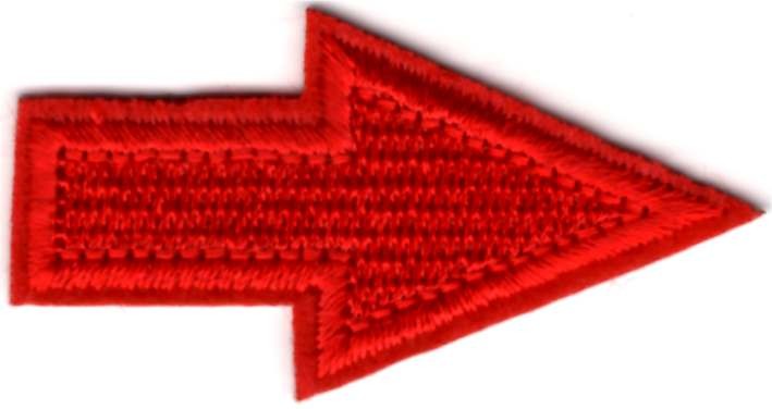 Rode Pijl stoffen opstrijk patch