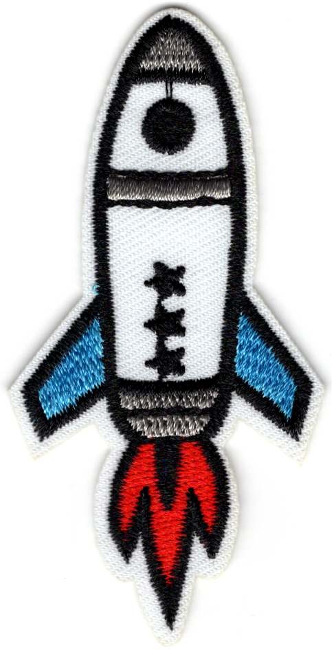 Raket stoffen opstrijk patch