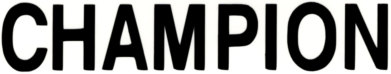 Champion sticker